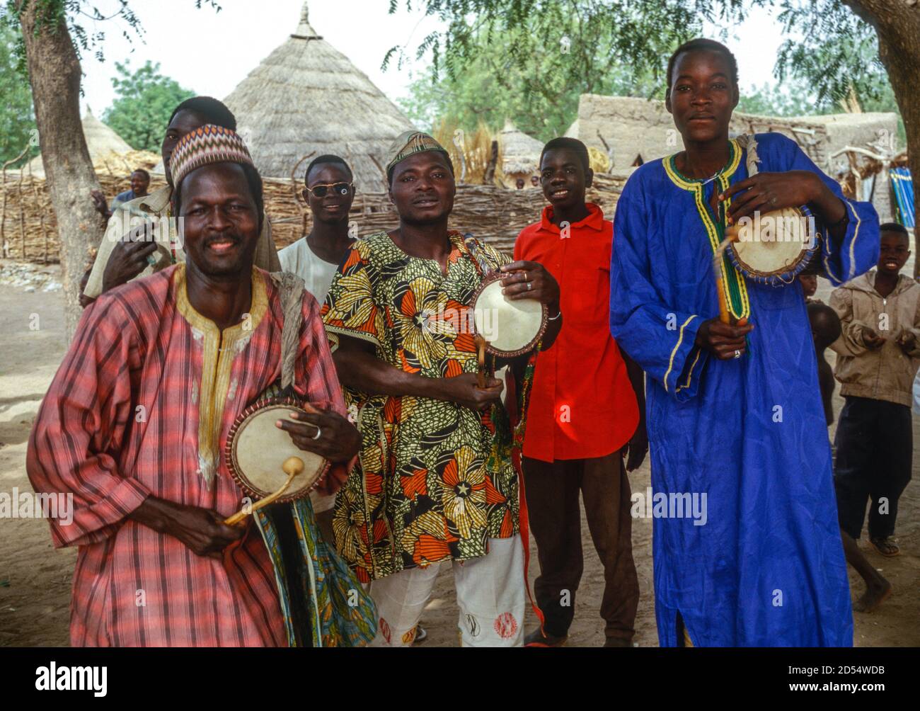Ouna, Niger. Nigerien Musicians Welcoming a Guest (the Photographer) to ...