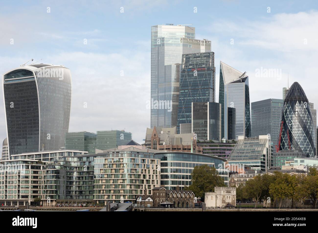 London Skyline Thames and City Life Stock Photo - Alamy