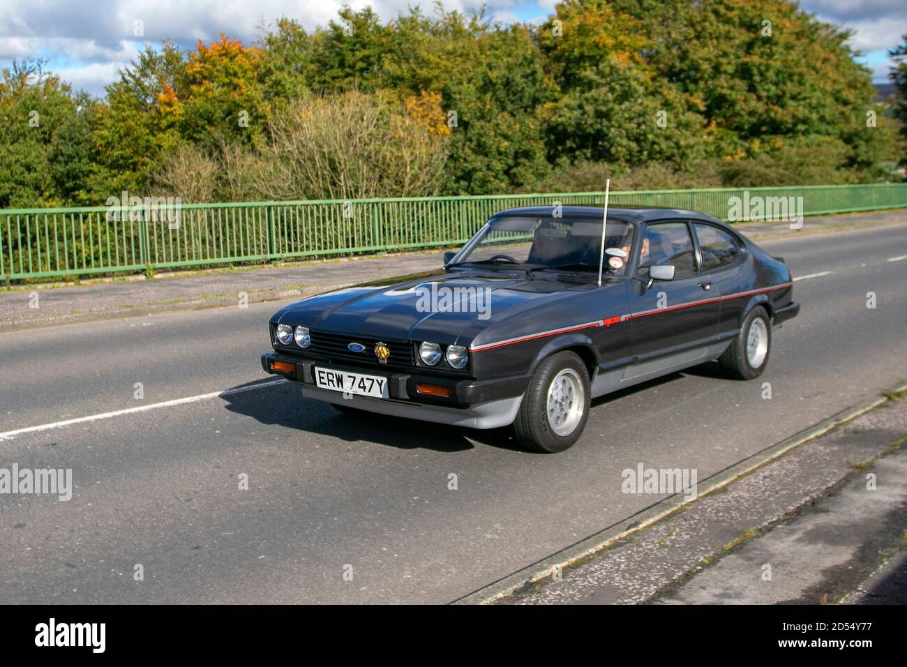 1993 90s grey Ford Capri Injection 2792cc ; Vehicular traffic, moving ...