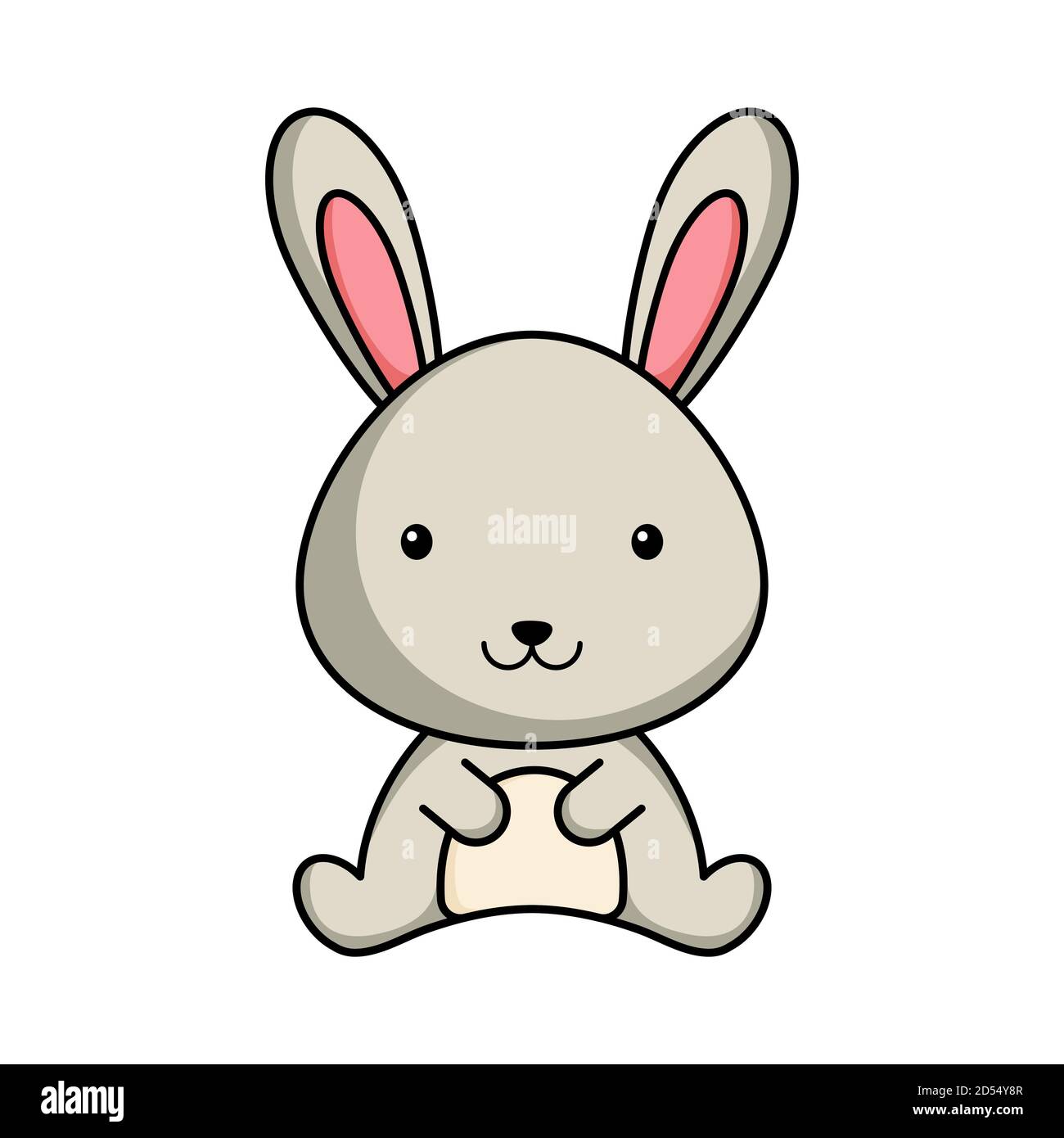 Cute business hare icon on white background. Mascot cartoon animal ...