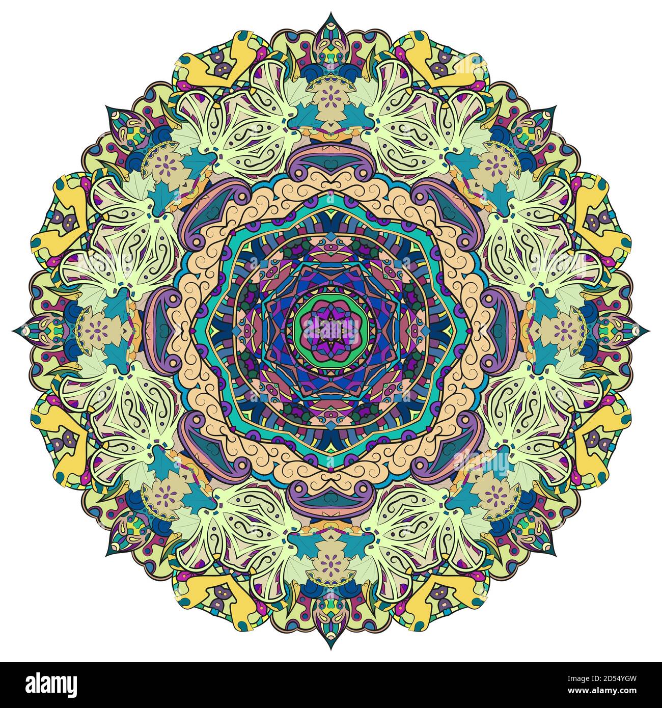 Mandala, tracery wheel mehndi design Stock Vector Image & Art - Alamy