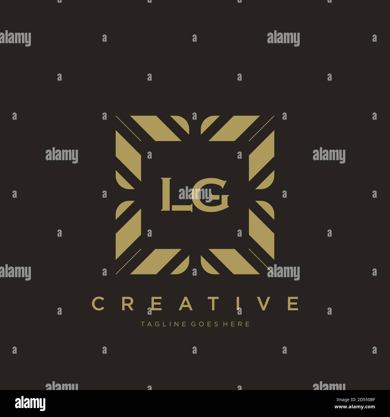 LG initial letter luxury ornament monogram logo template vector Stock ...