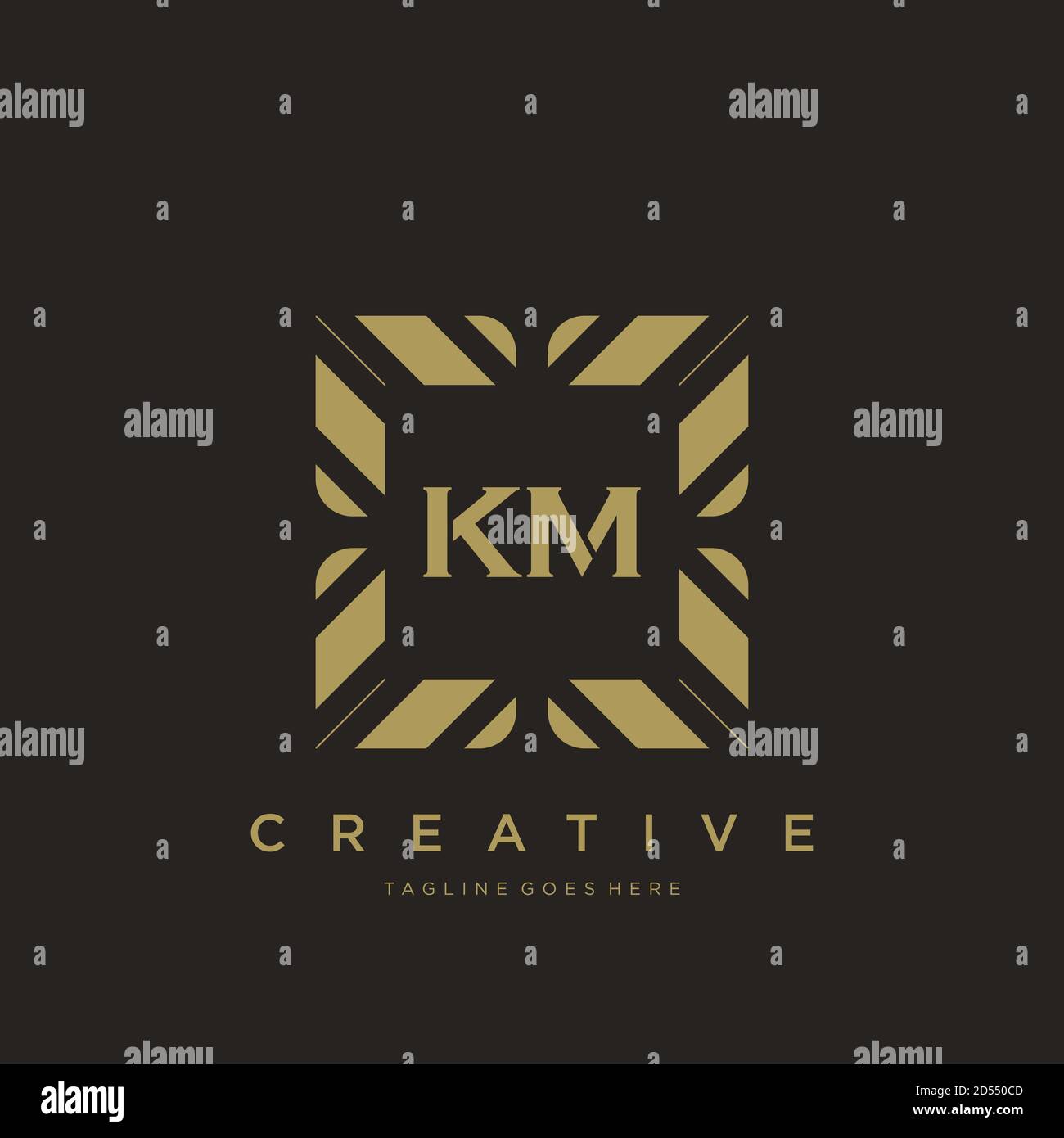 KM initial letter luxury ornament monogram logo template vector Stock ...
