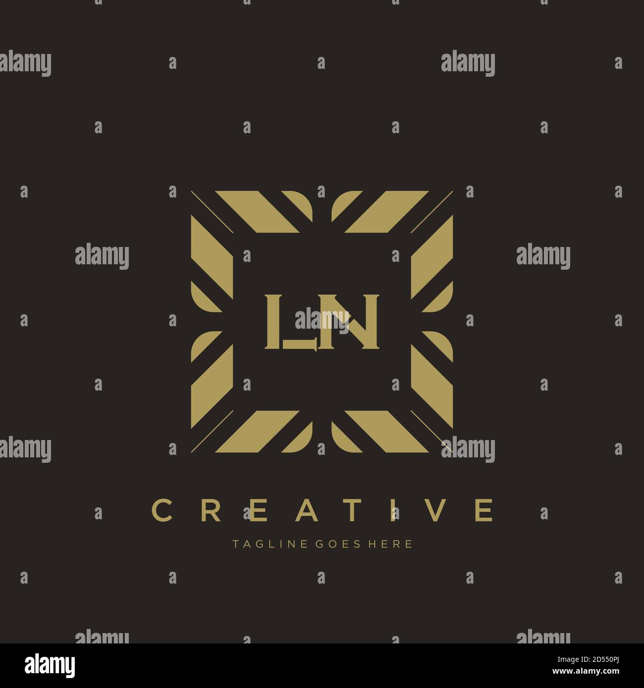 LN initial letter luxury ornament monogram logo template vector Stock ...