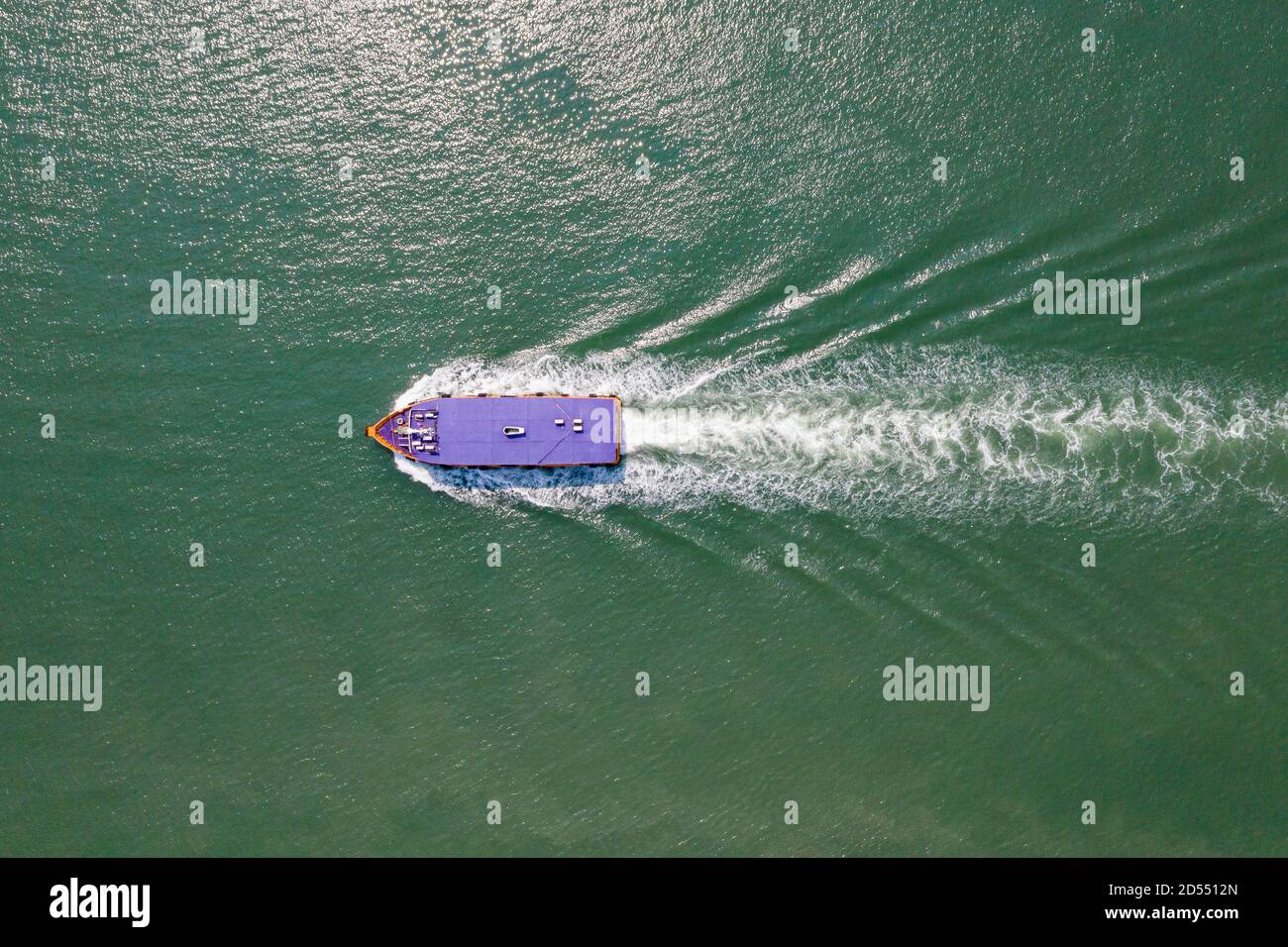 Aerial View of a Ferry in Hong Kong Stock Photo - Alamy