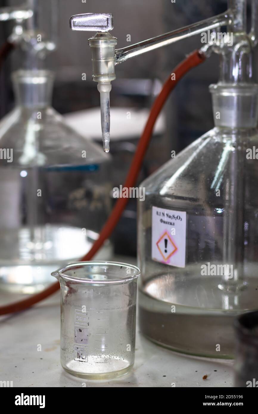 View over physico-chemical laboratory equipment Stock Photo - Alamy