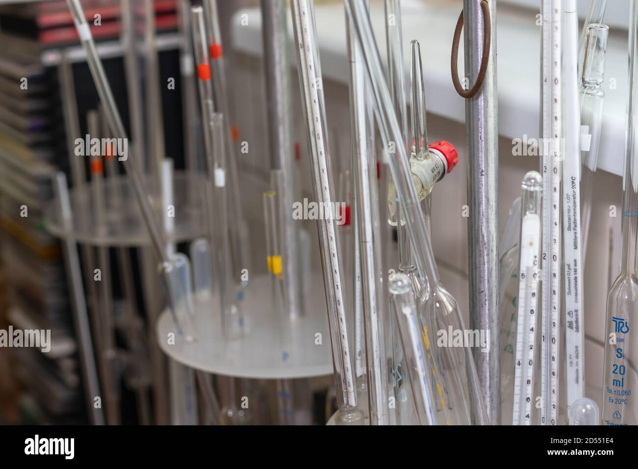 View over physico-chemical laboratory equipment Stock Photo - Alamy