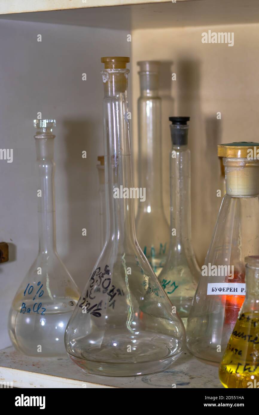 View over physico-chemical laboratory equipment Stock Photo - Alamy