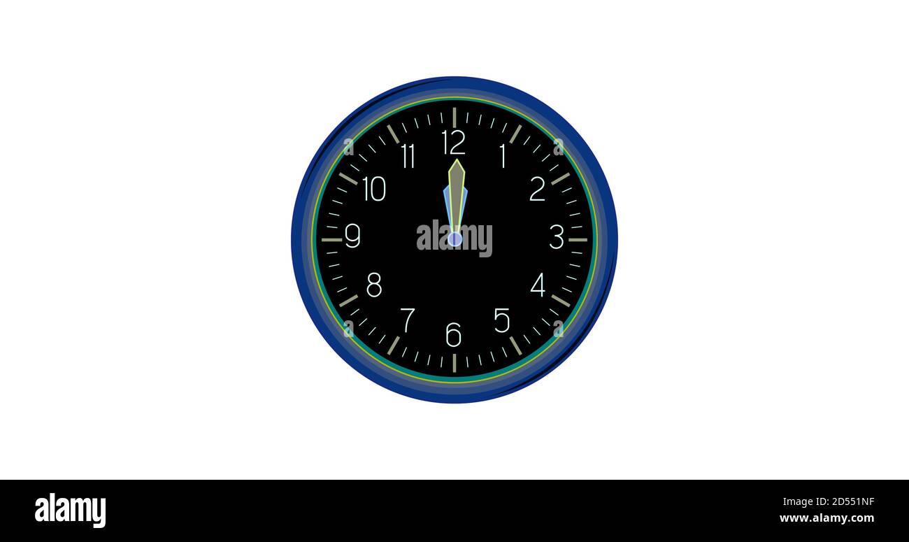 time 12'o clock. analog clock isolated on white background | Beautiful ...
