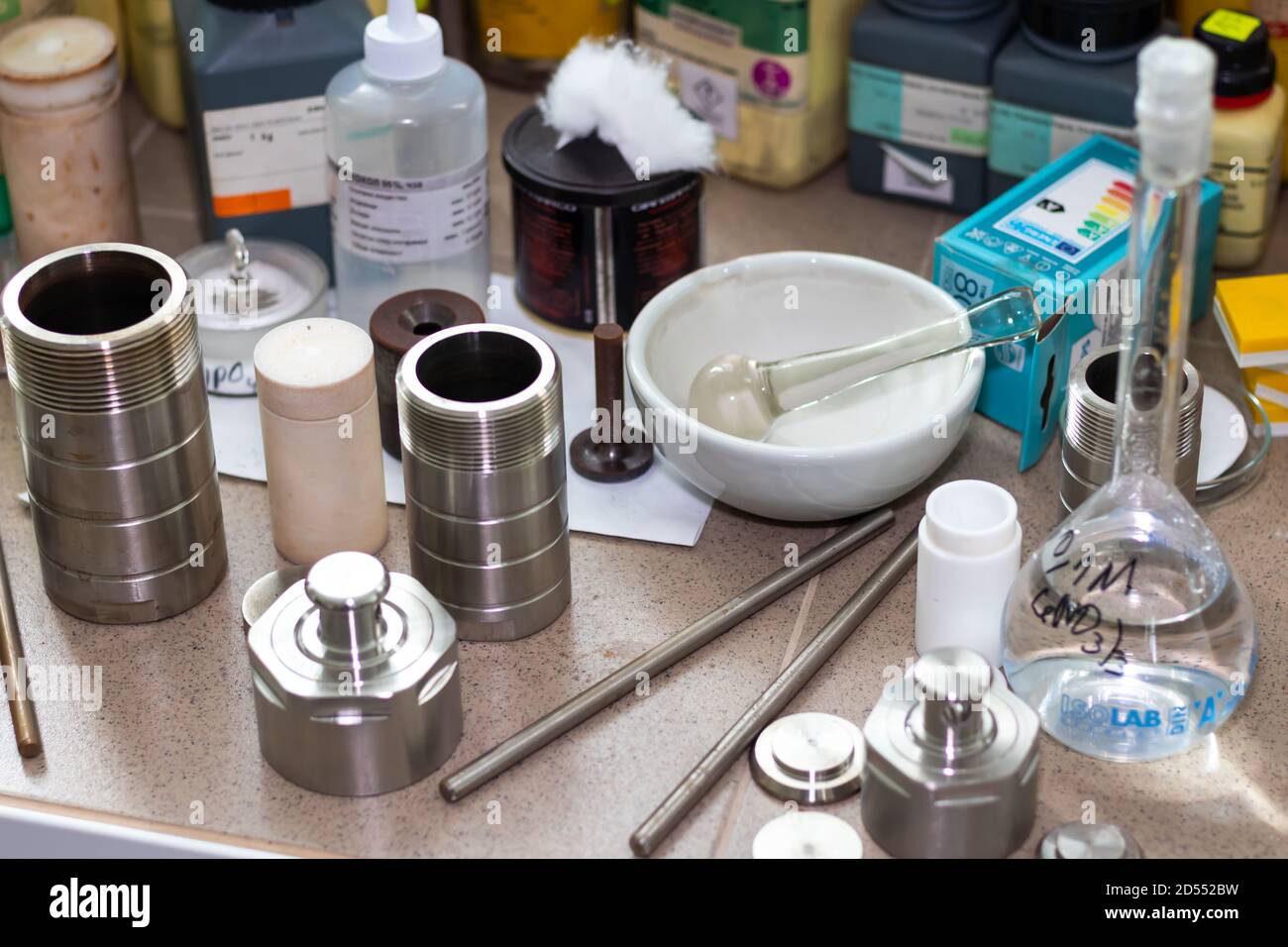 View over physico-chemical laboratory equipment Stock Photo - Alamy