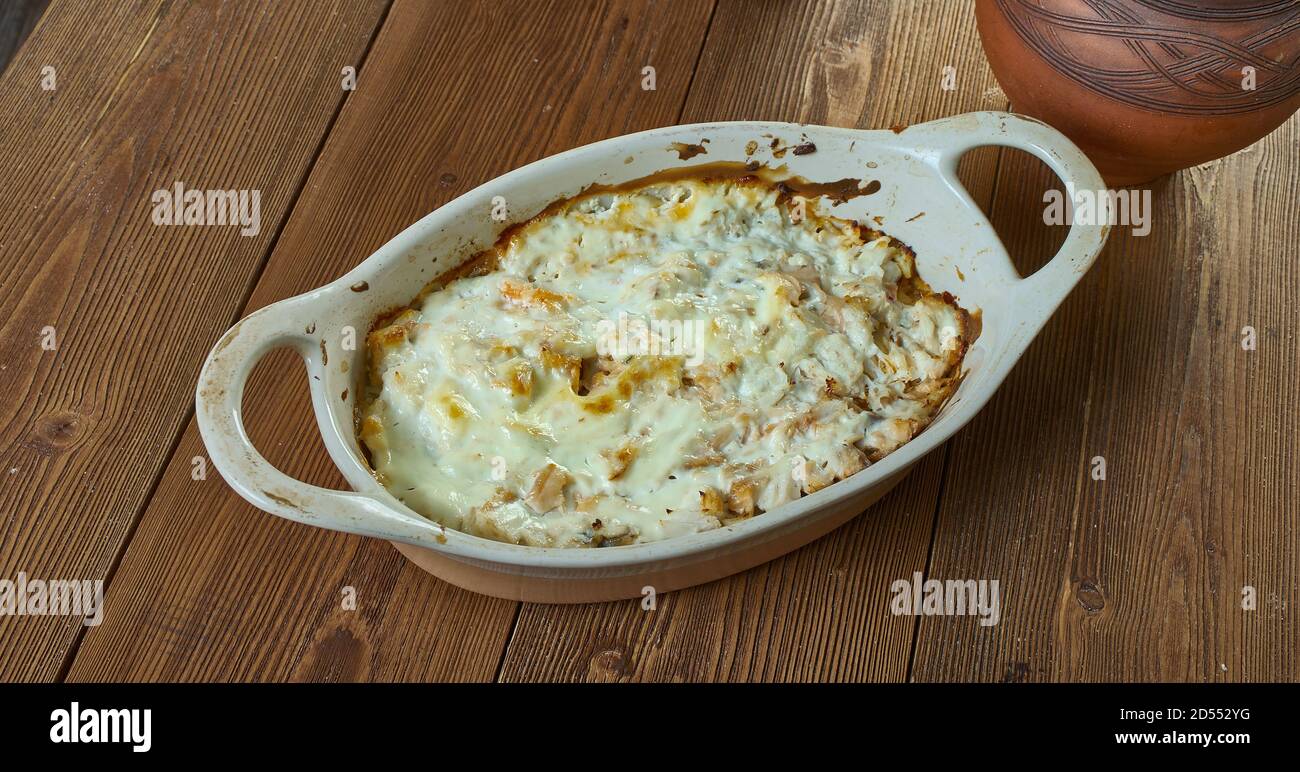 Russian Pashket - burbot pate baked in sour cream Stock Photo - Alamy