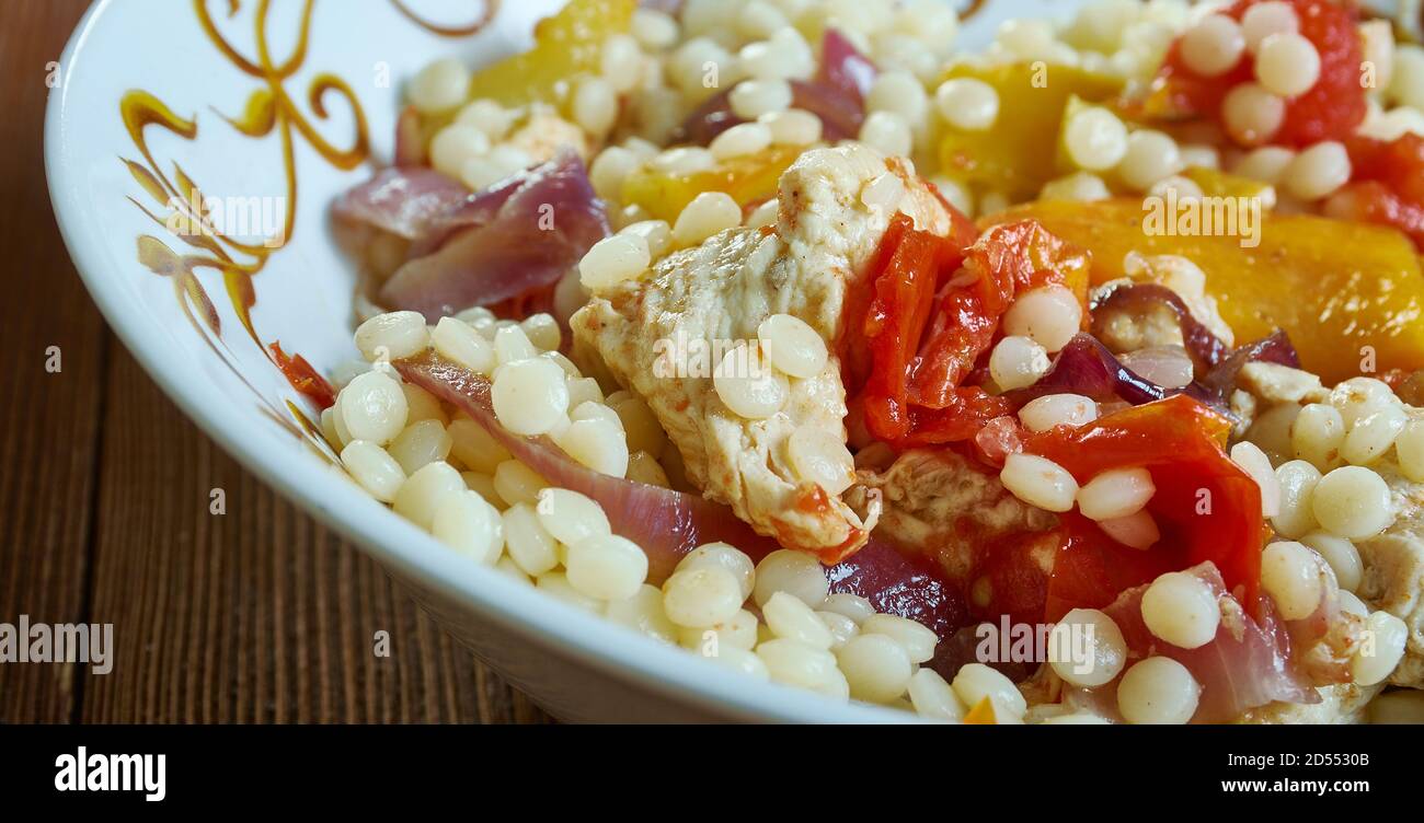 Israel One Pot Garlicky Ptitim Stock Photo - Alamy