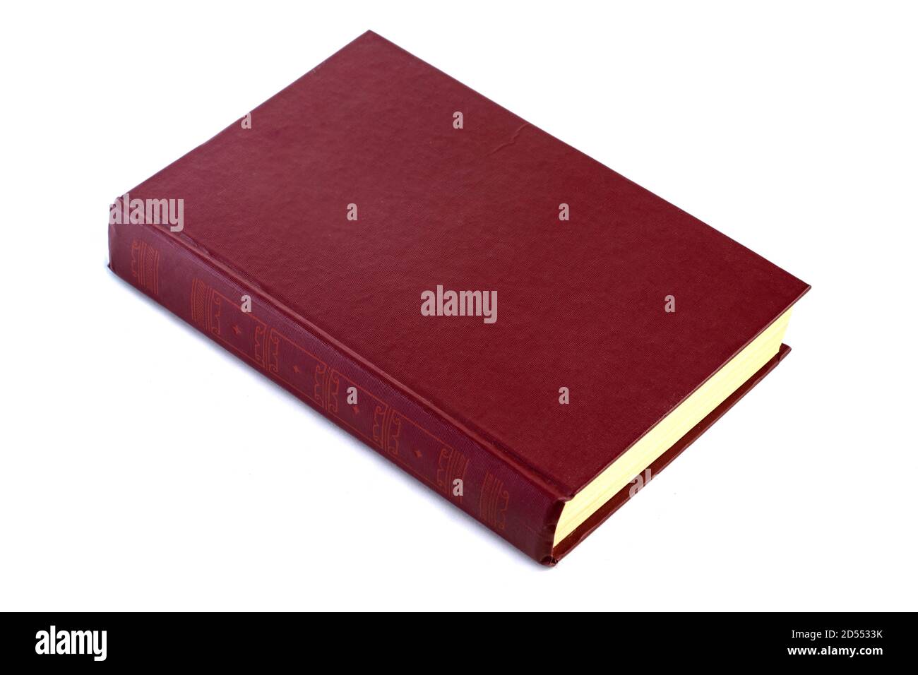 one closed book isolated on white background top view Stock Photo - Alamy