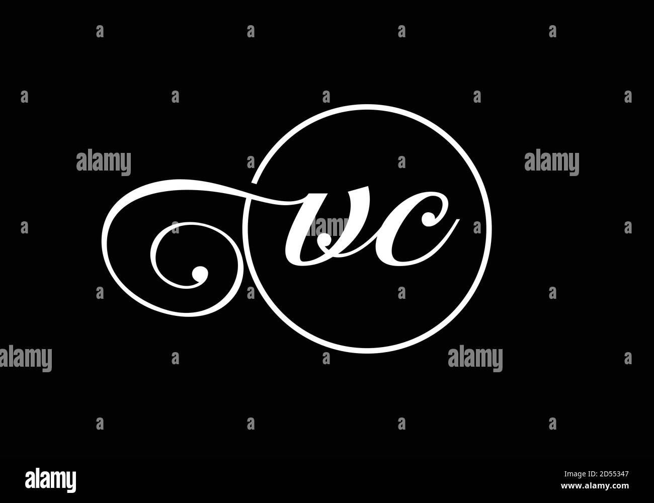 Initial Monogram Letter VC Logo Design Vector Template. Graphic ...