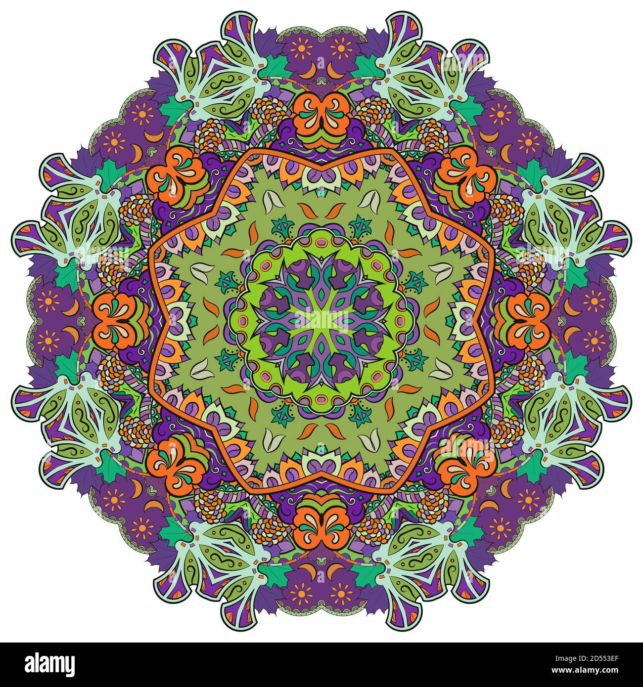Mandala, tracery wheel mehndi design Stock Vector Image & Art - Alamy