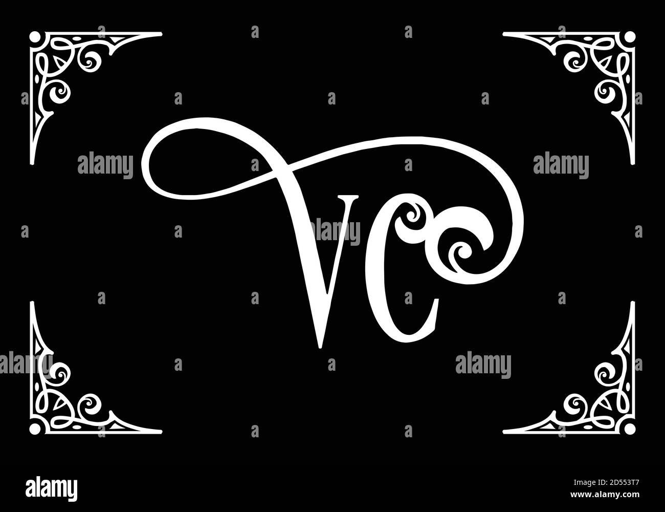 Initial Monogram Letter VC Logo Design Vector Template. Graphic ...