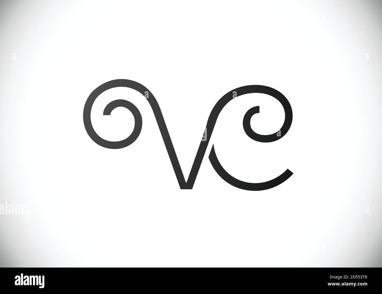 Initial Monogram Letter VC Logo Design Vector Template. Graphic ...