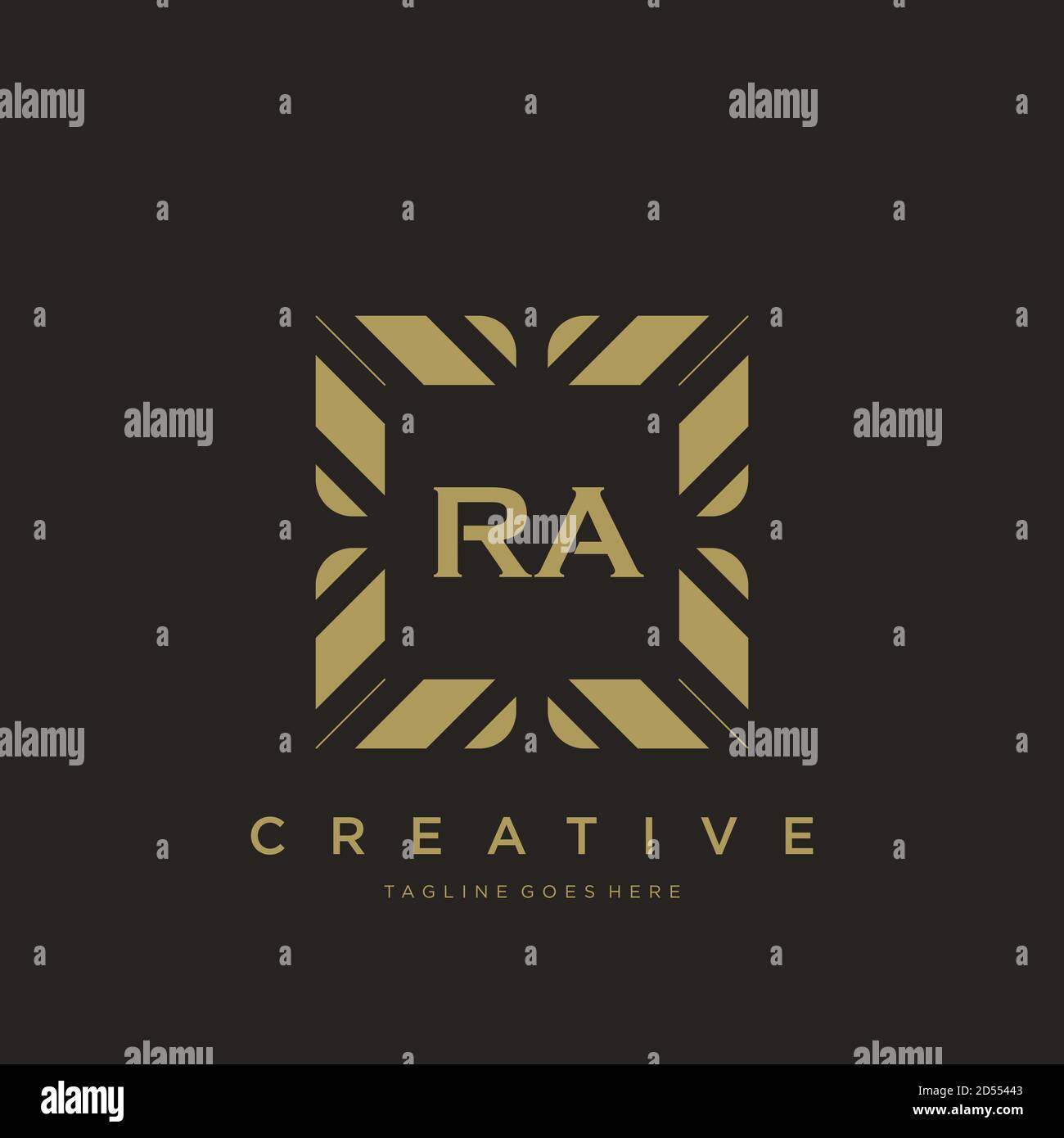 RA initial letter luxury ornament monogram logo template vector Stock ...