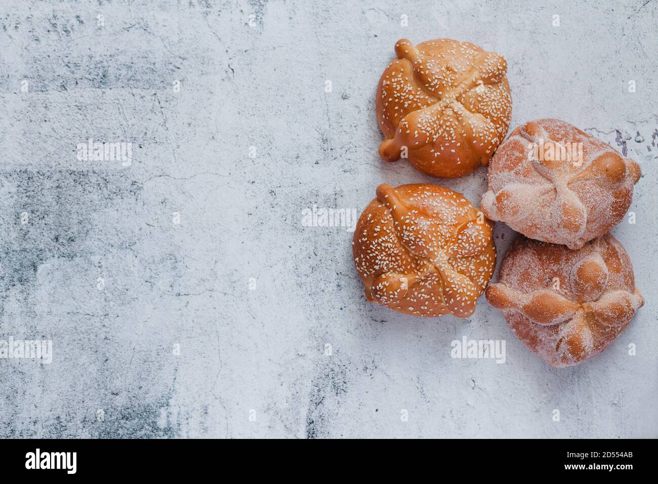 Pan de Muerto mexican bread traditional for day of the dead in Mexico ...