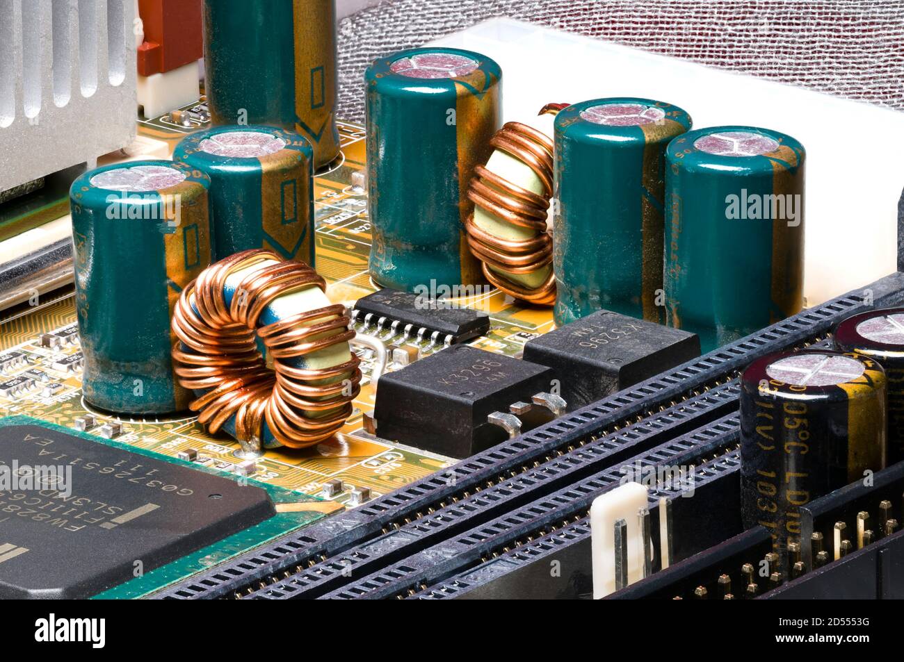 Colorful Electronic board for computers Stock Photo - Alamy