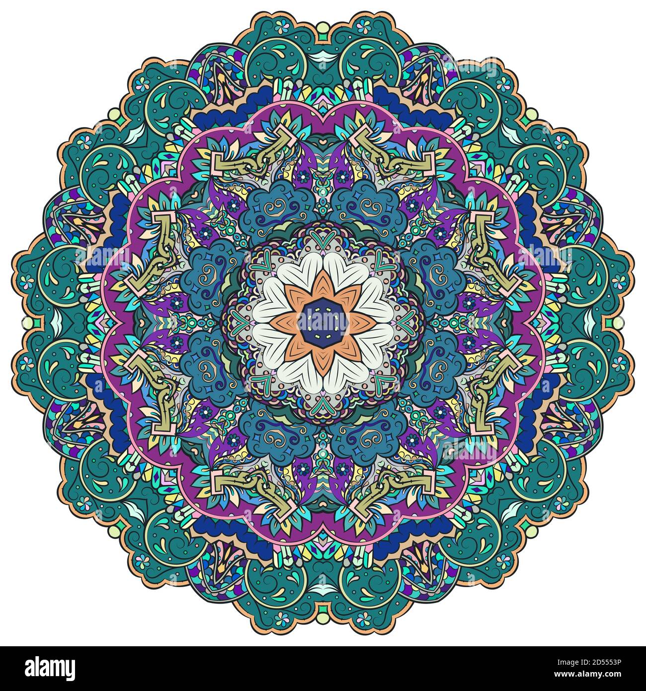 Mandala, tracery wheel mehndi design Stock Vector Image & Art - Alamy