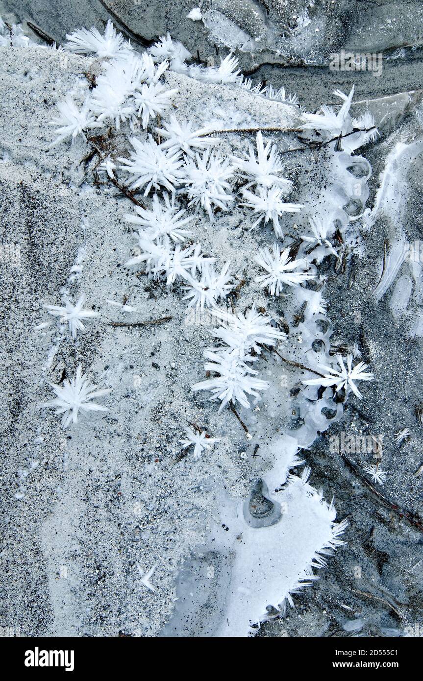 Ice cristals and formation in Winter Stock Photo - Alamy