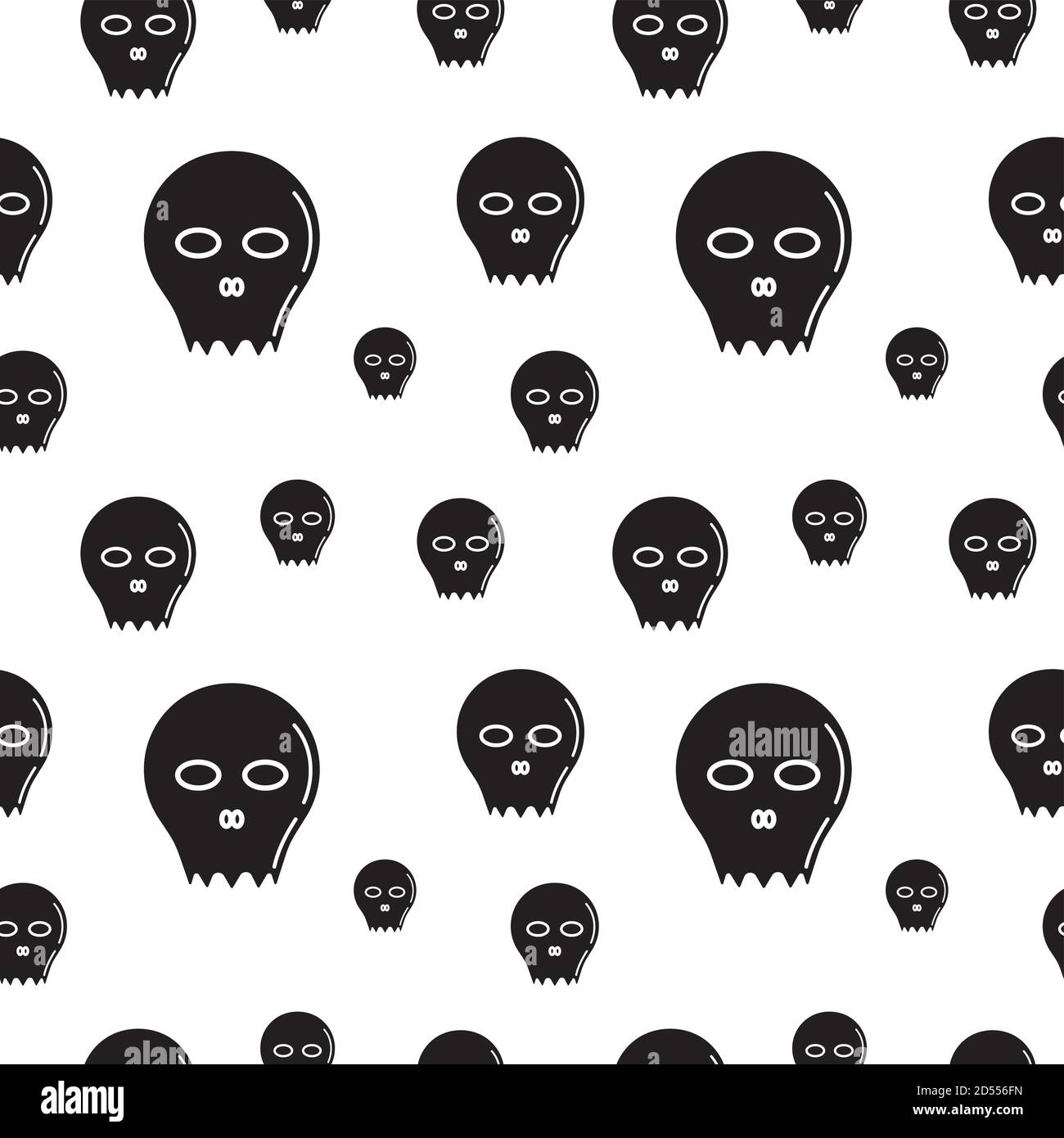 Black skull shape vector illustration in white color background ...
