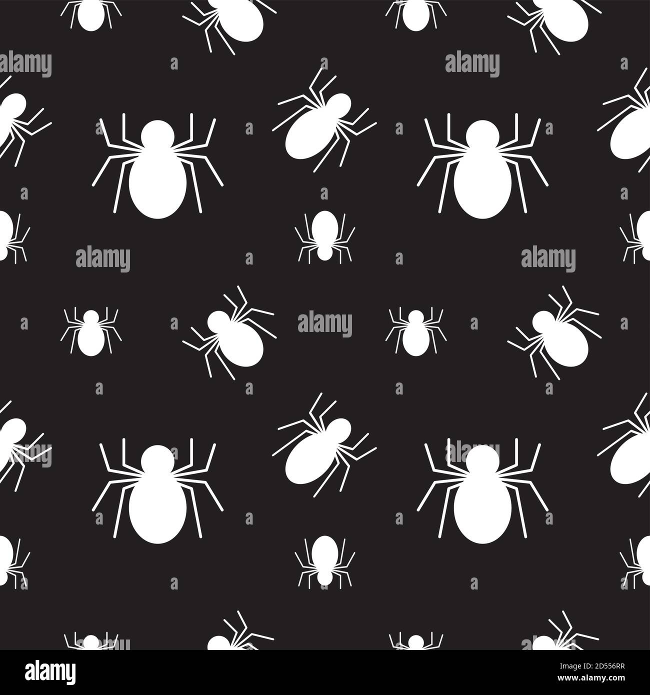 White spider texture on black color background. Seamless pattern design ...