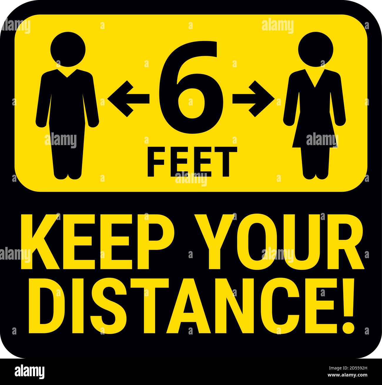 Keep safe social distance sign Stock Vector Image & Art - Alamy