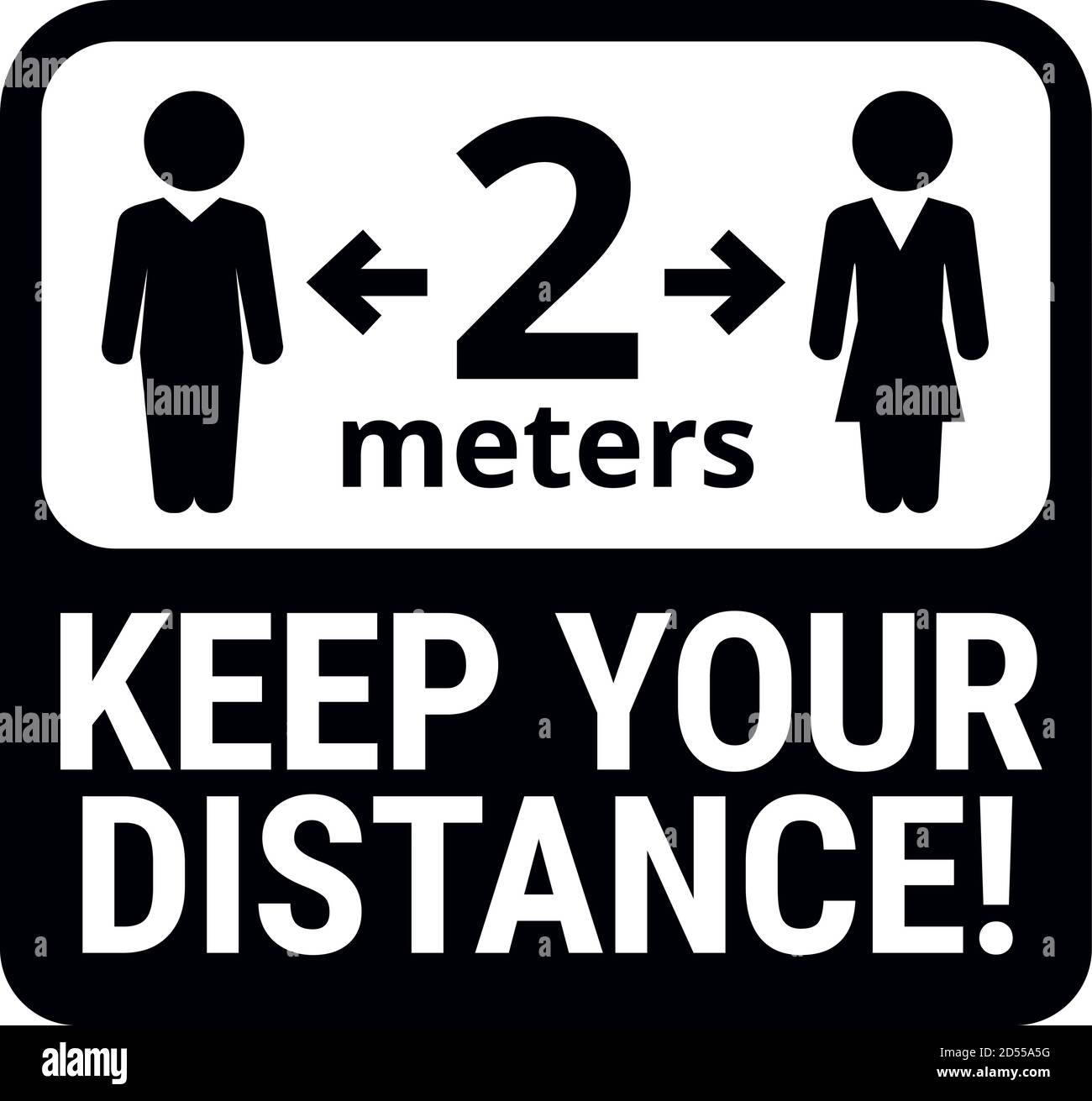 Keep safe social distance sign Stock Vector Image & Art - Alamy