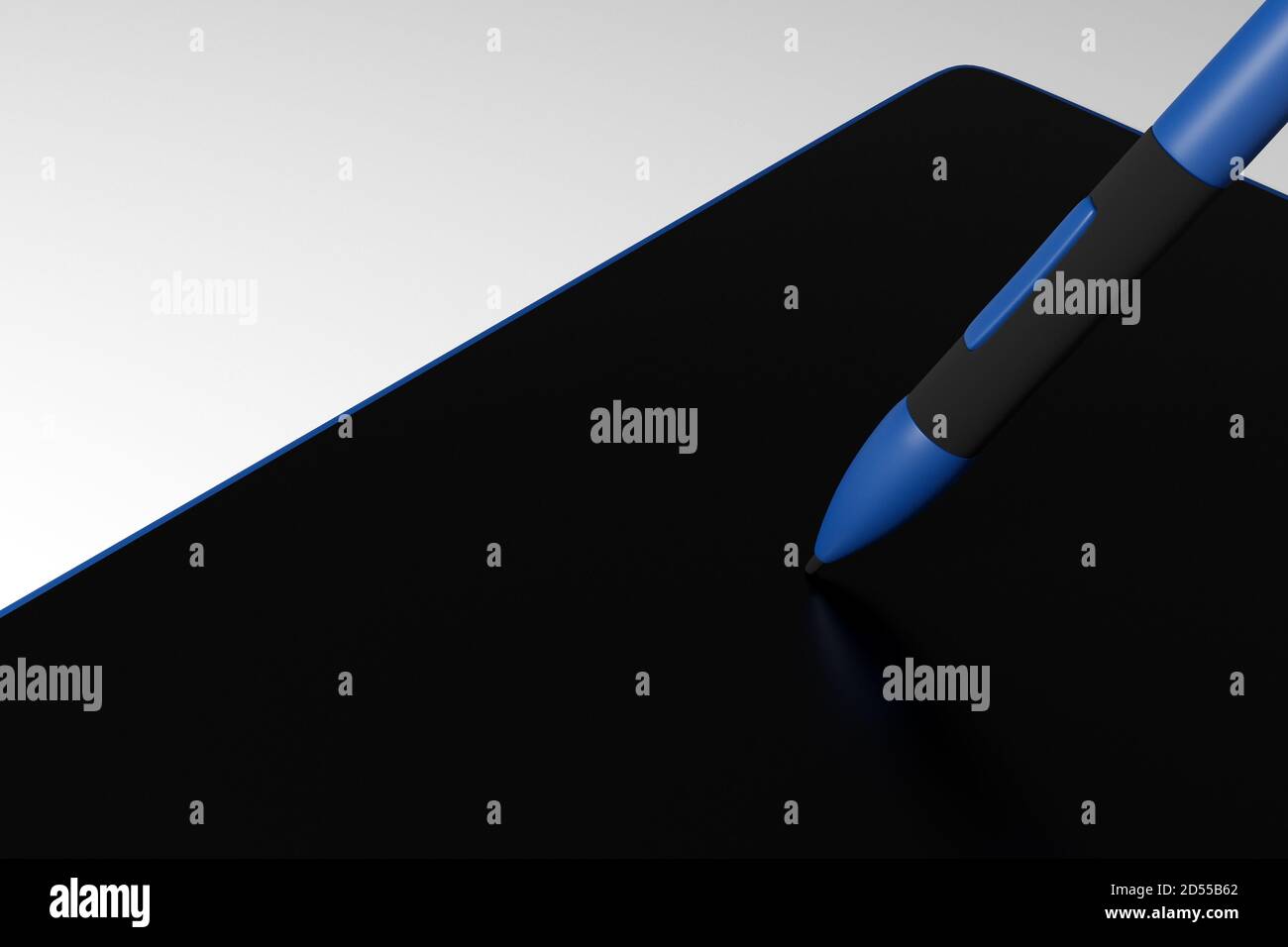 3D illustration Pen tablet . Electronic office design device. Mockup ...