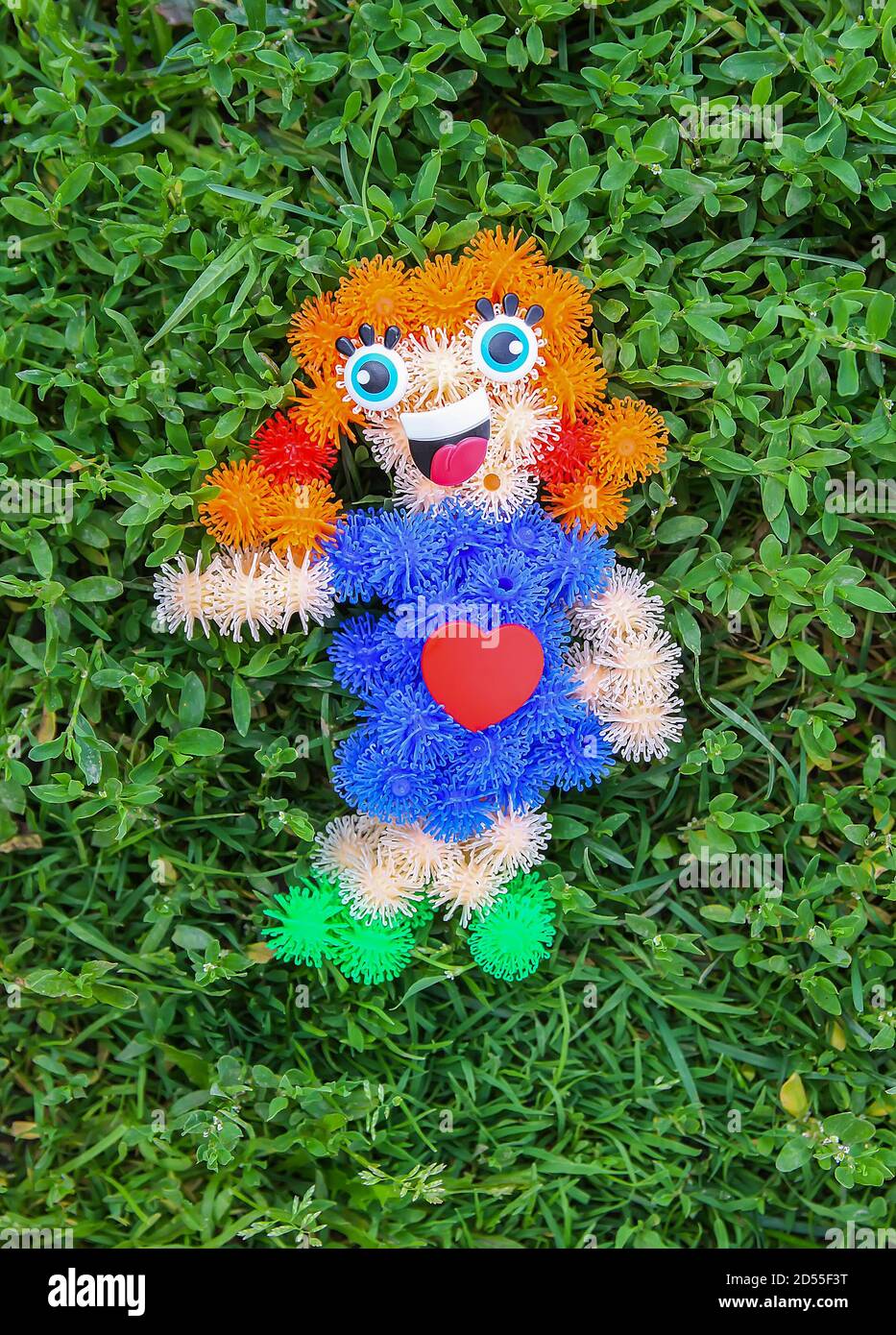 Colorful sticky handmade funny toy made by child Stock Photo - Alamy