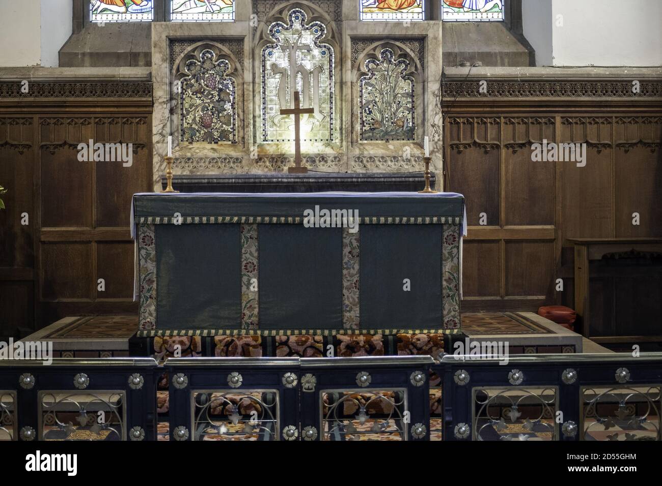 SWAFFHAM, UNITED KINGDOM - Aug 06, 2019: The altar in the Church of St ...