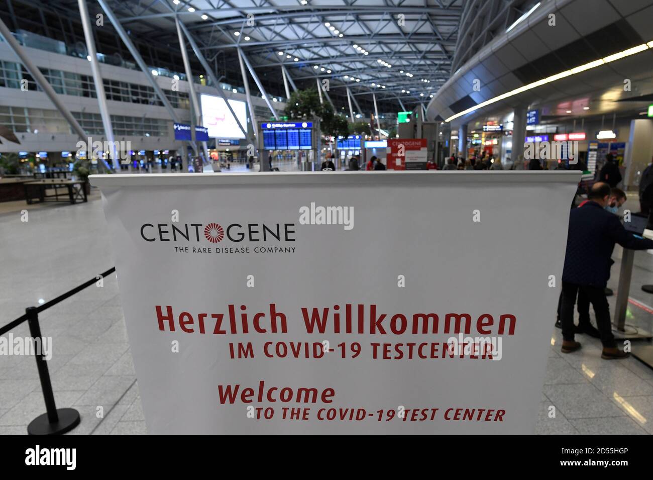 Duesseldorf, Germany. 13th Oct, 2020. View of the Centogene welcome ...