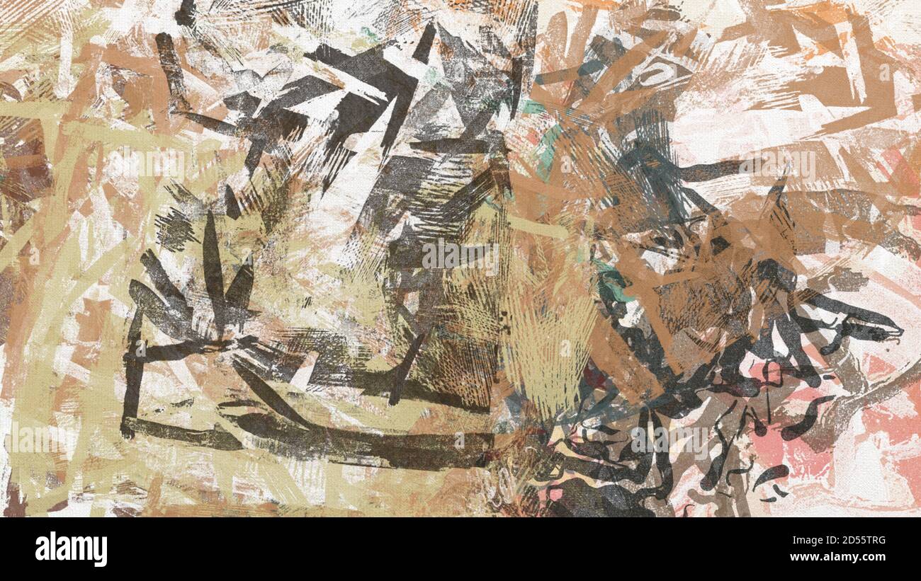 Texture of strokes of colored paint, blurred spots with brushes of ...