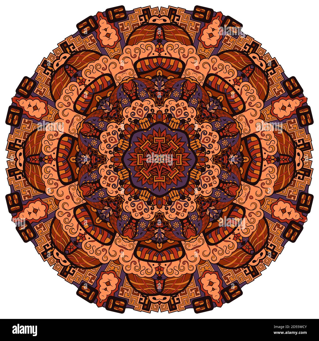 Mandala, tracery wheel mehndi design Stock Vector Image & Art - Alamy