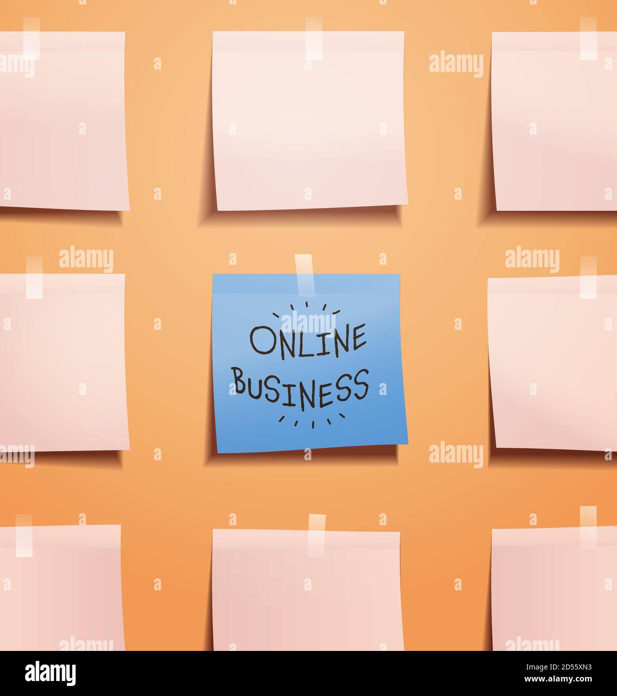 reminder schedule board online business written on sticky note paper ...