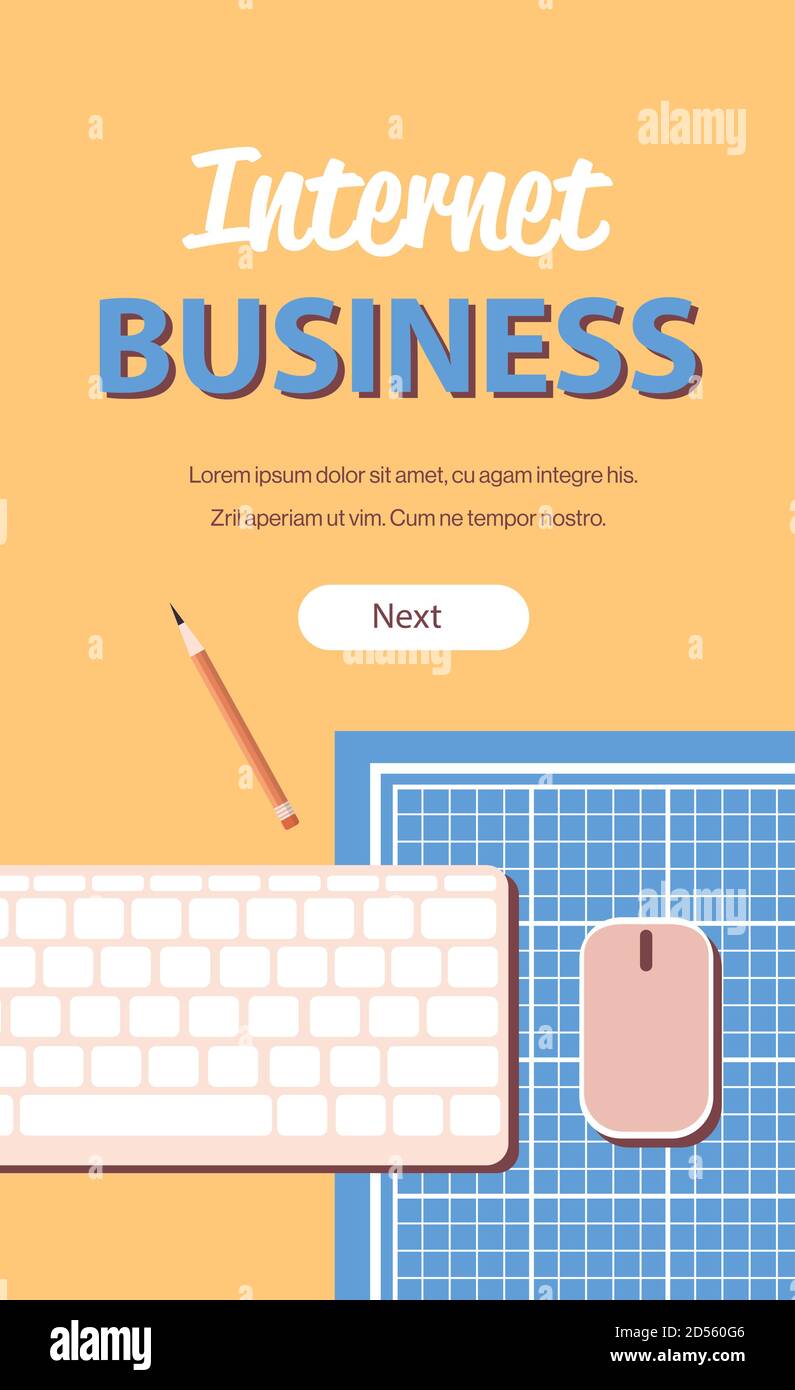 online shopping internet business e-commerce concept workplace desk top ...