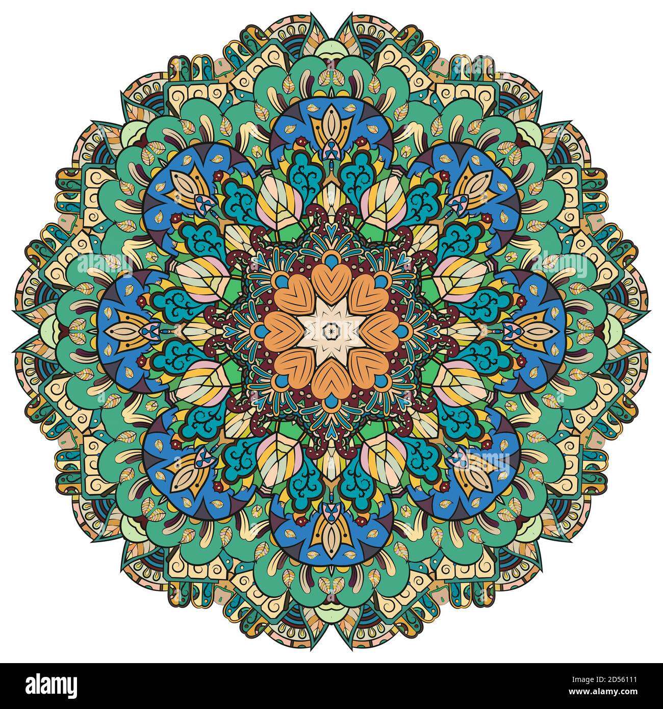 Mandala, tracery wheel mehndi design Stock Vector Image & Art - Alamy