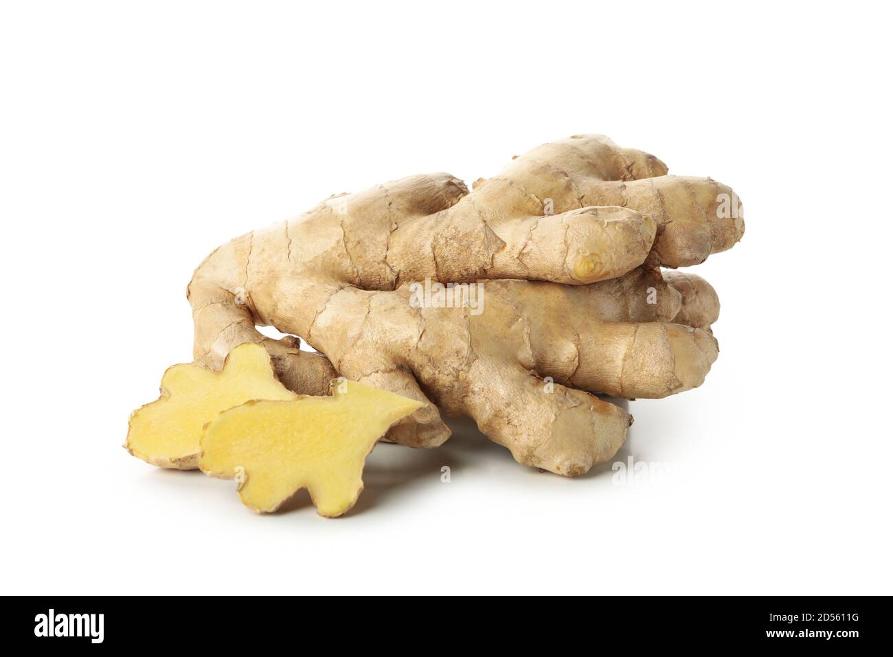 Fresh raw ginger isolated on white background Stock Photo - Alamy