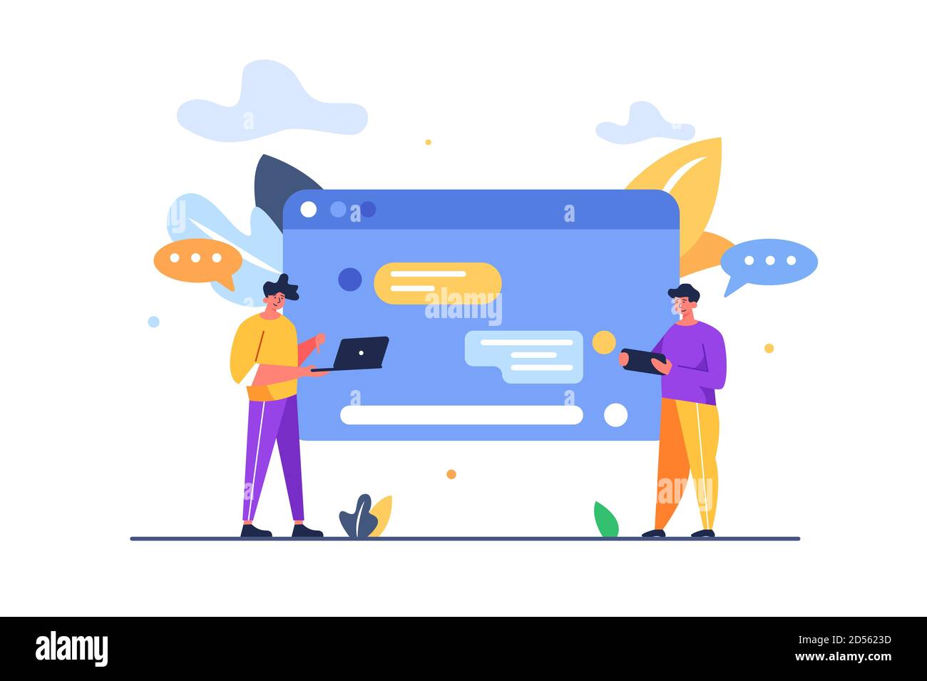 Communicate computer Stock Vector Images - Alamy