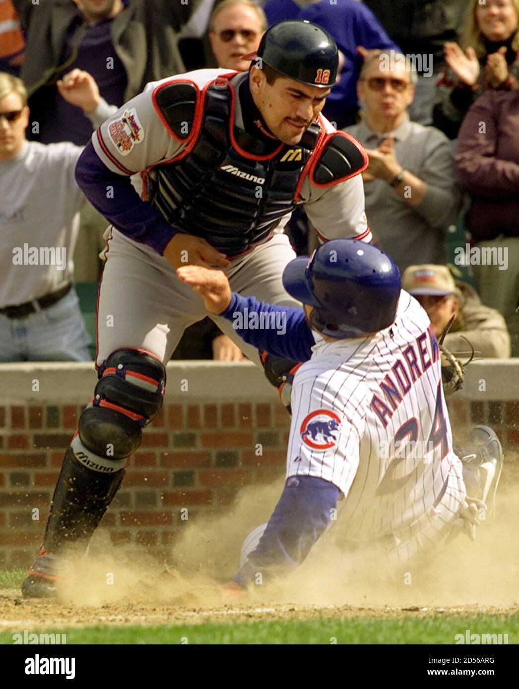 Chicago cubs baseball safe at the plate hi-res stock photography and ...
