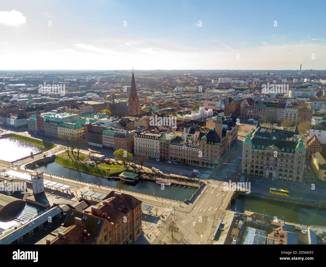 Aerial view of Malmo city from above in Sweden Stock Photo - Alamy