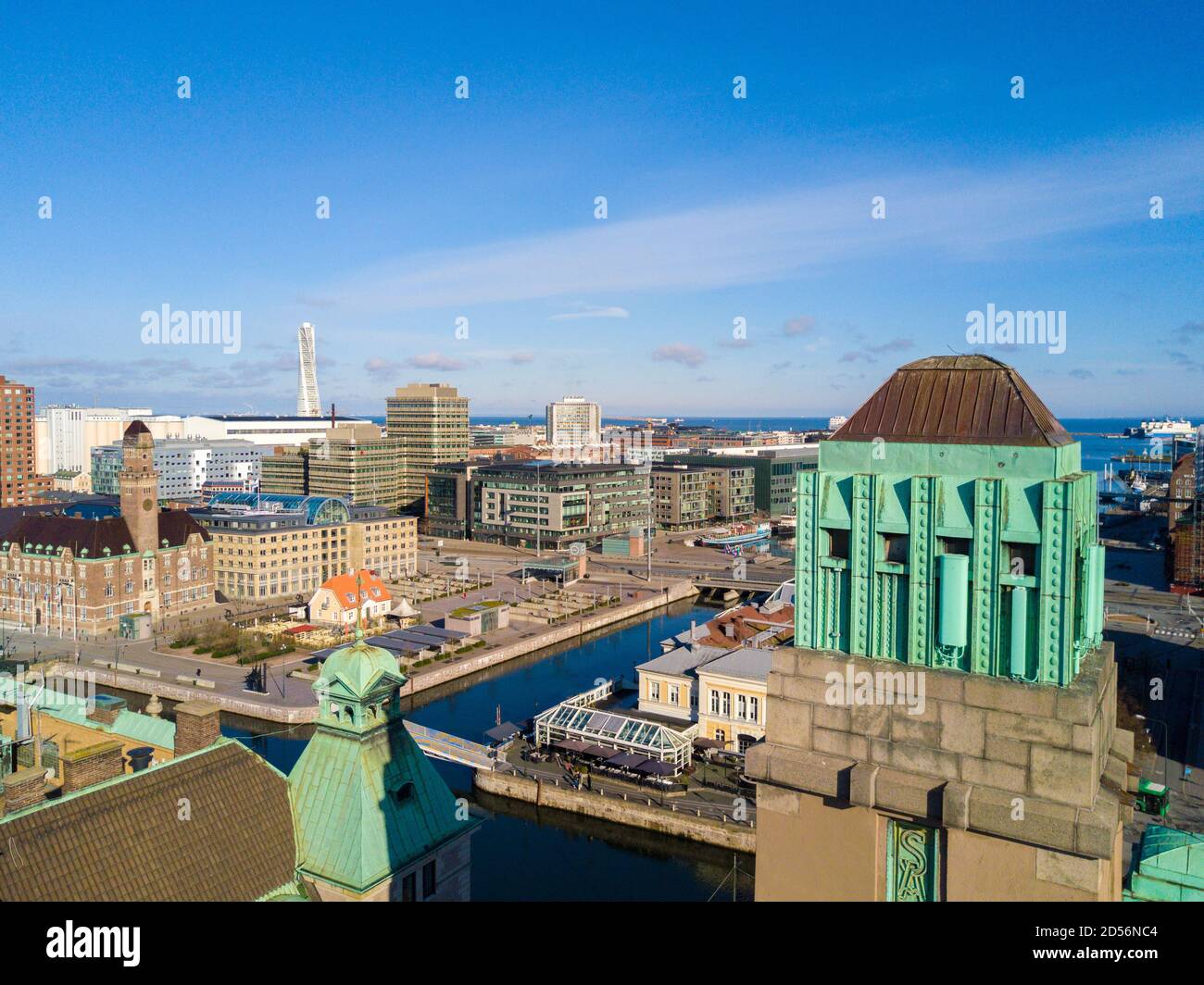 Aerial view of Malmo city from above in Sweden Stock Photo - Alamy