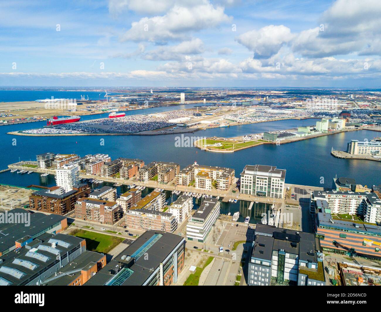 Aerial view of the new district in Malmo by the port Stock Photo - Alamy