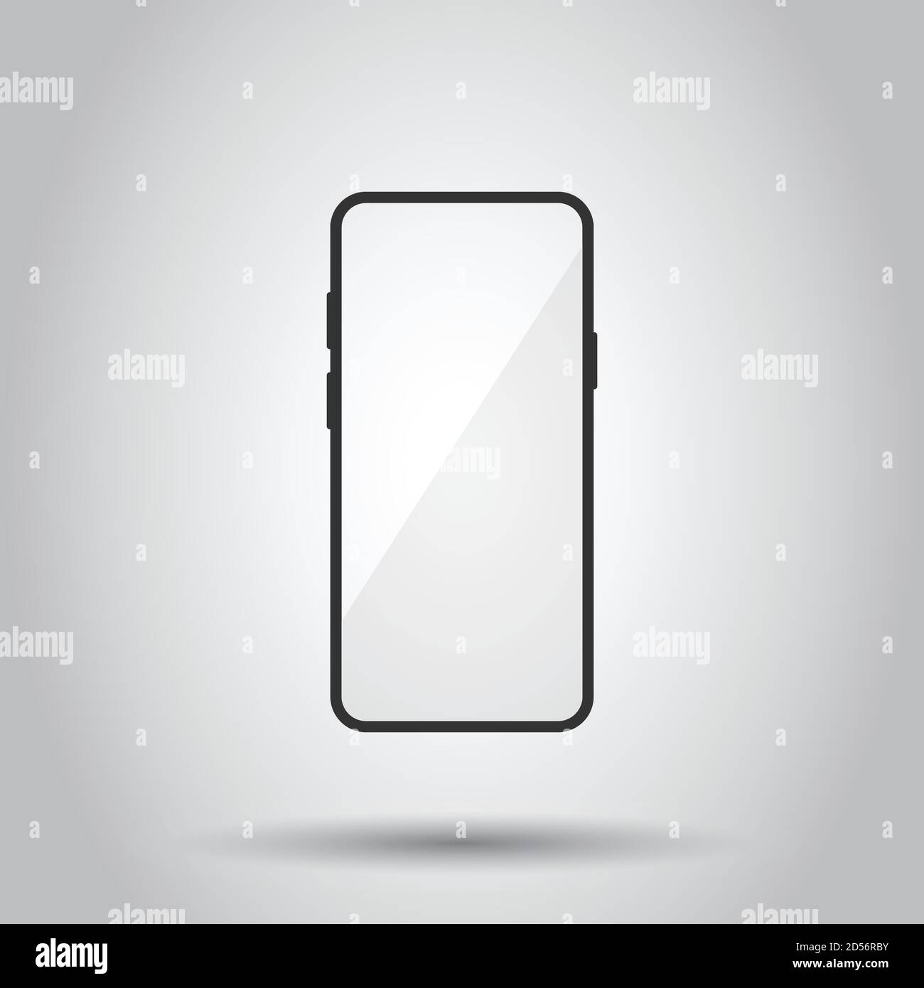Smartphone blank screen icon in flat style. Mobile phone vector ...