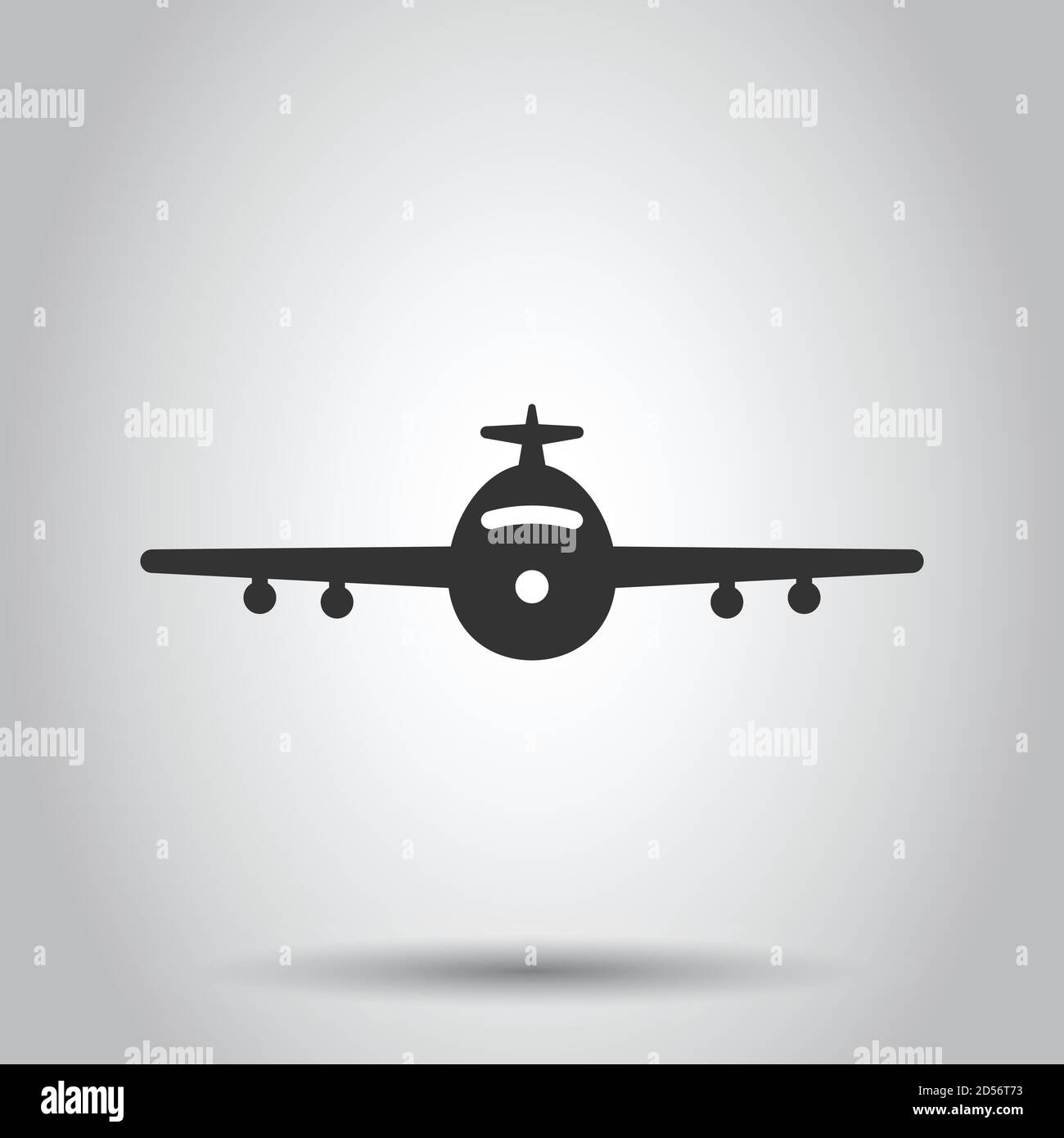 Plane icon in flat style. Airplane vector illustration on white ...