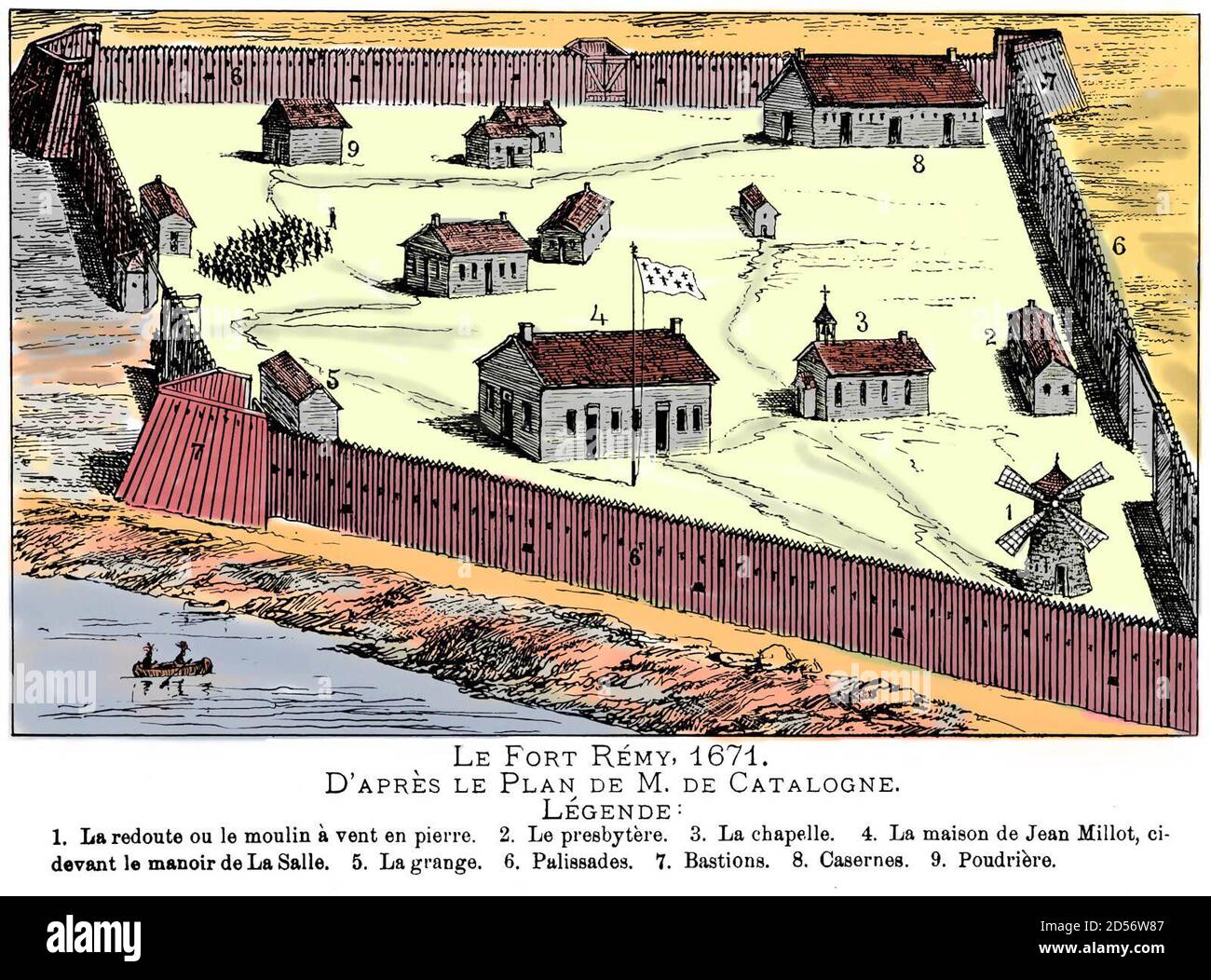 Fort Remy in Lachine (Montreal) in 1671 Stock Photo - Alamy