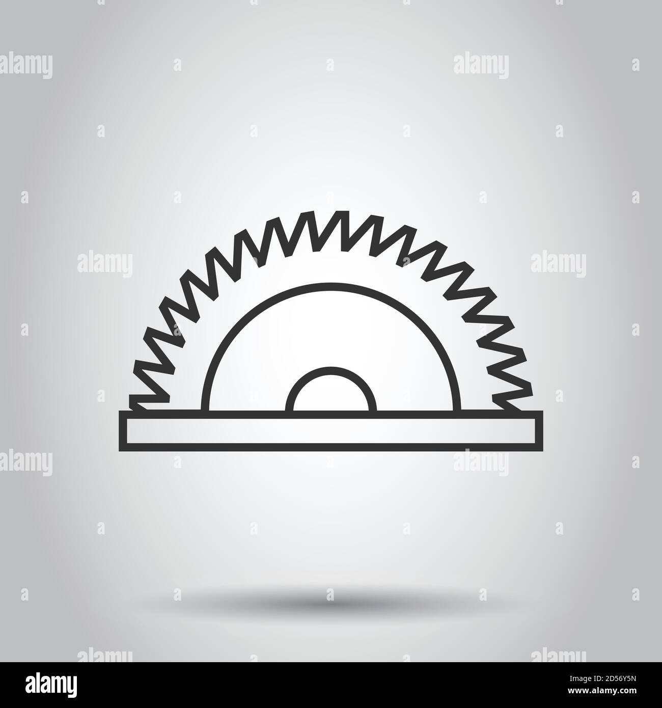 Saw blade icon in flat style. Circular machine vector illustration on ...