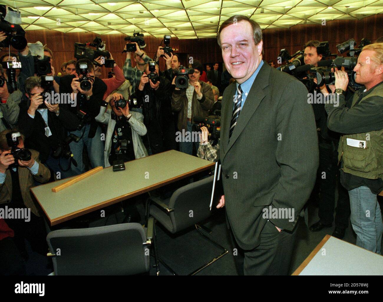 Volker Ruehe German Defence Minister High Resolution Stock Photography ...